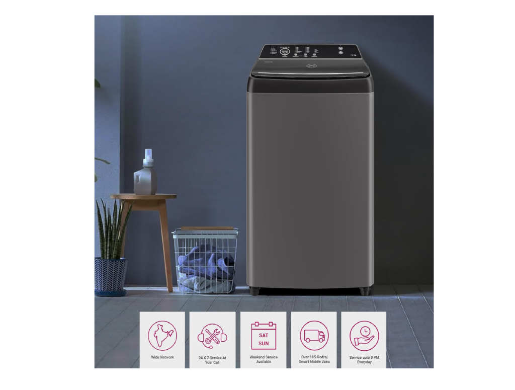 Godrej 7.5 Kg 5 Star Zero Pressure Technology Fully-Automatic Top Load ...