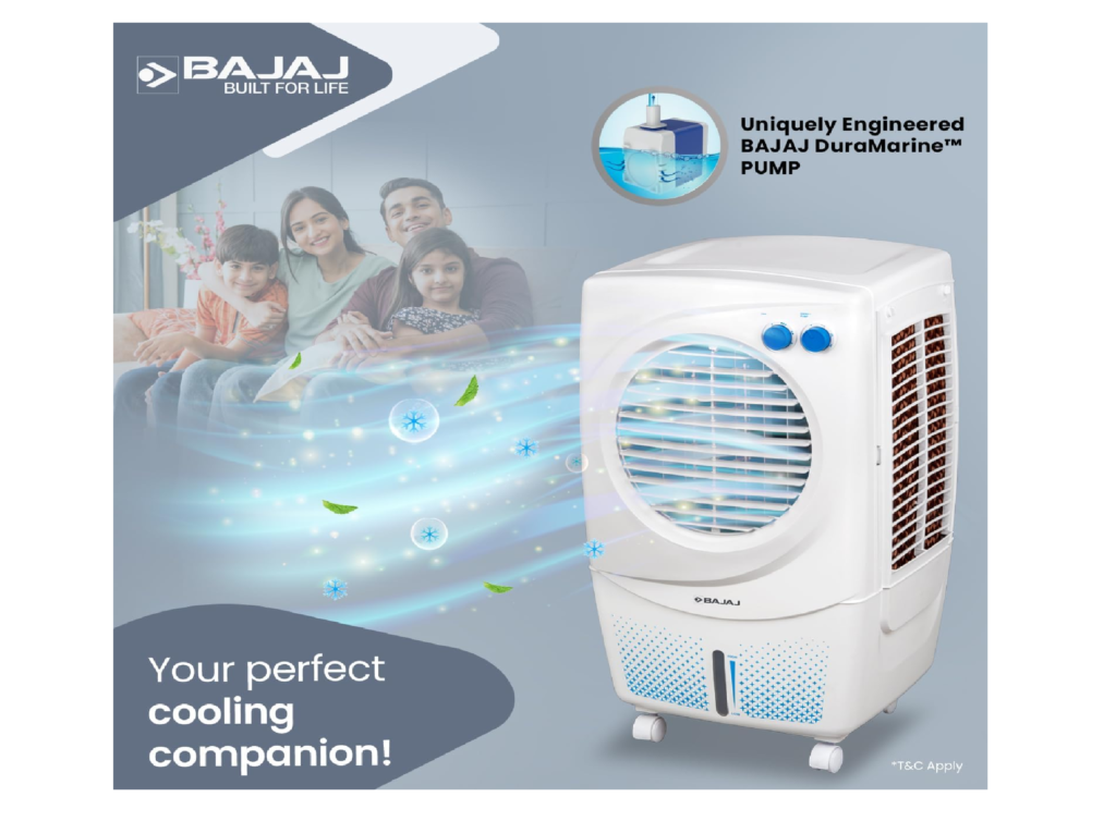 Bajaj PMH 25 DLX 24L Personal Air Cooler for home| DuraMarine Pump ...